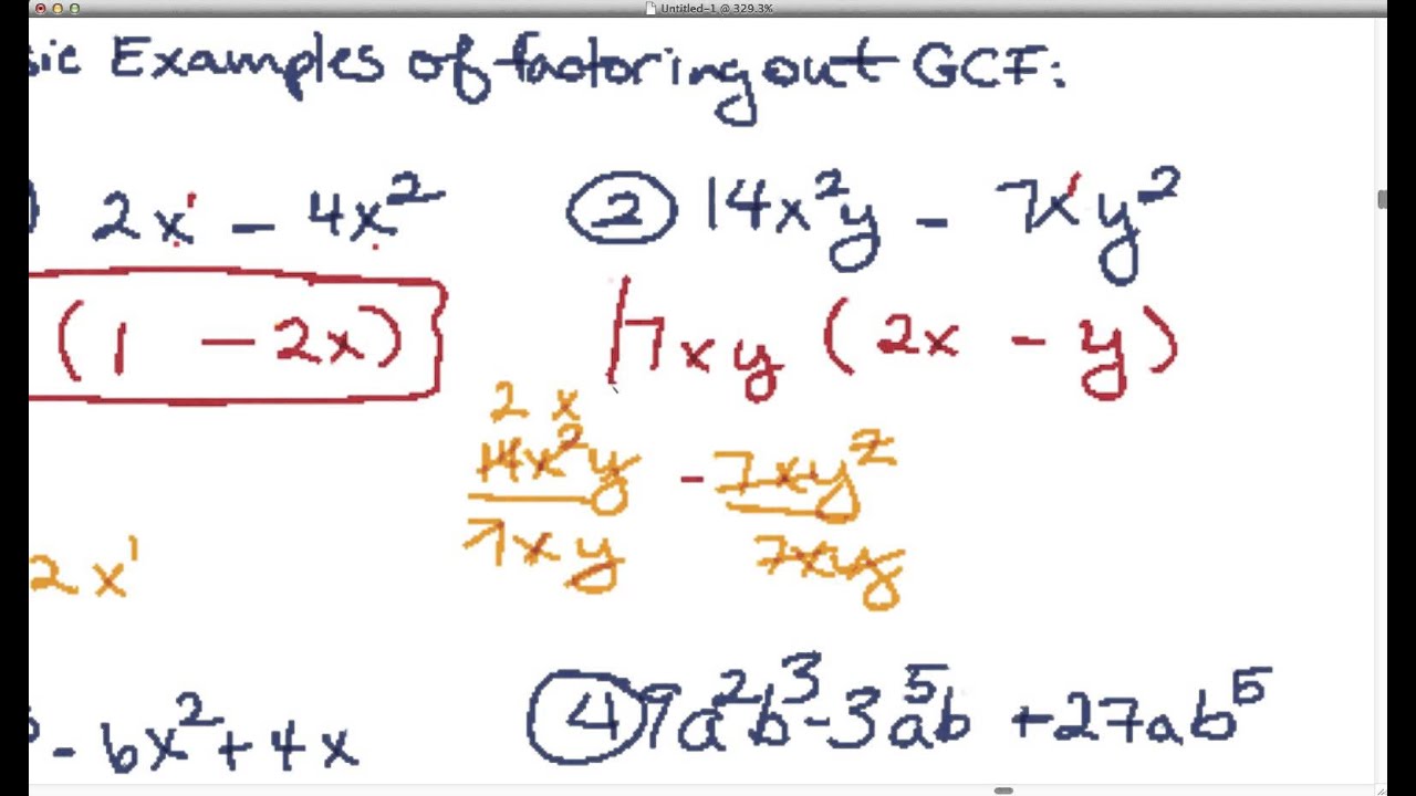 [Math][Precalculus]-Factoring GCF-Beginner Example Video - YouTube
