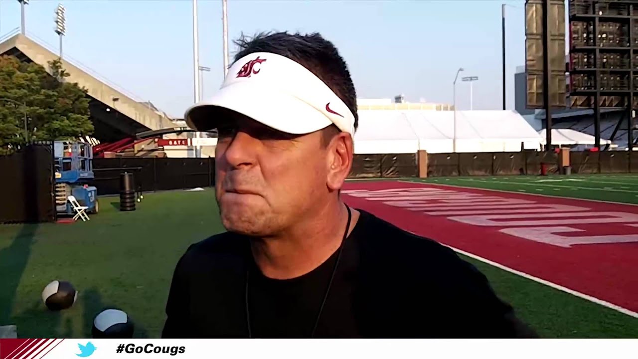 WSU Football: Mike Breske after practice. Sept. 19 - YouTube