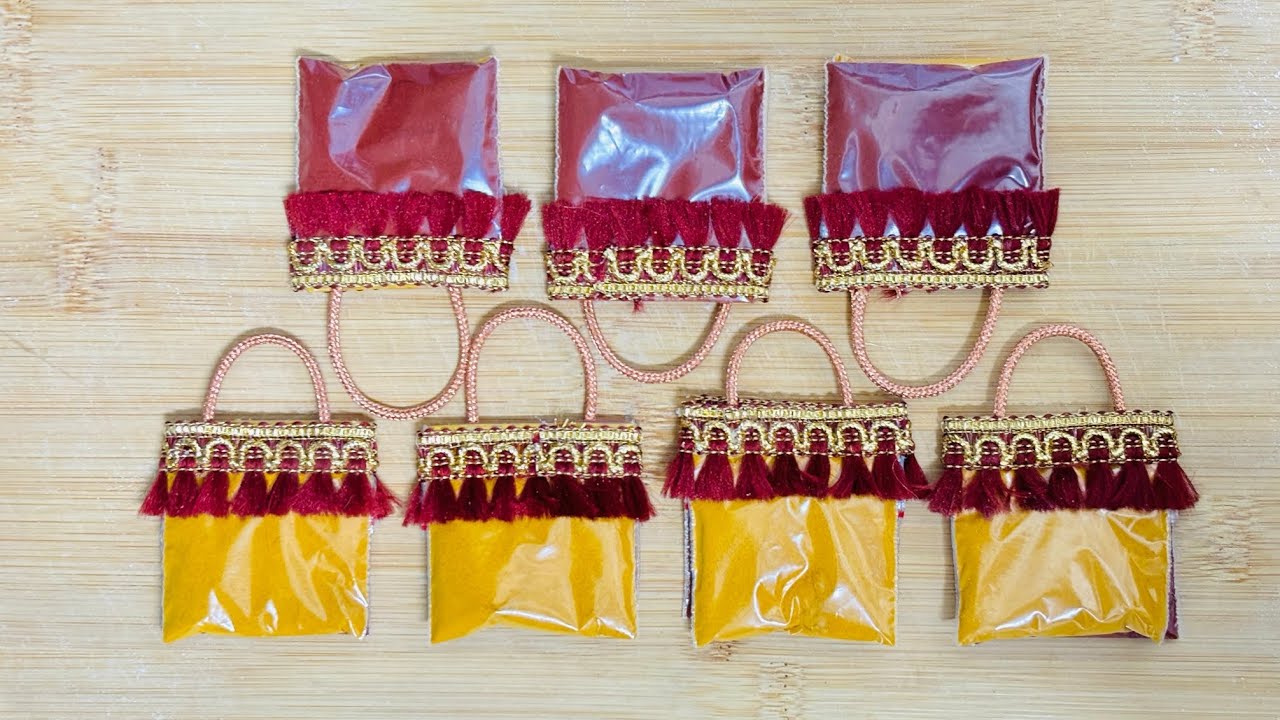 Pasupu kunkuma packing ideas #pasupukumkuma #haldikumkum # ...