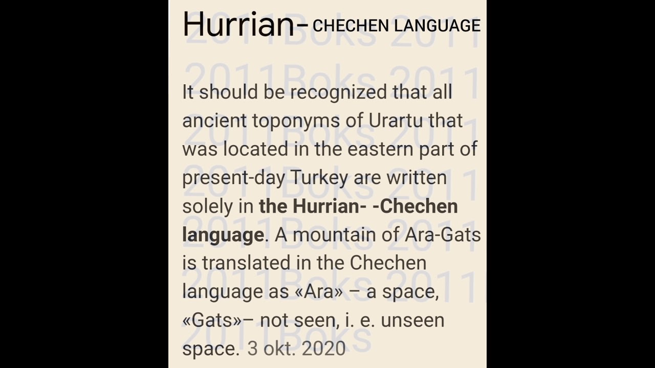 CHECHEN LANGUAGE - MOST FAITHFUL AND TRUE WITNESS TO HISTORY THIS IS ...