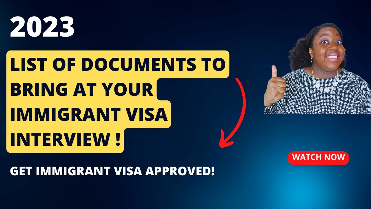 List of Documents That Every Applicant Must bring to their Immigrant ...