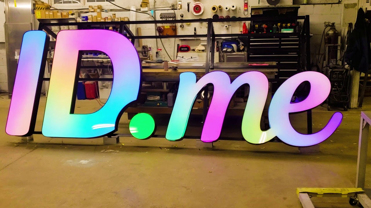 Channel Letters with RGB Illumination - YouTube