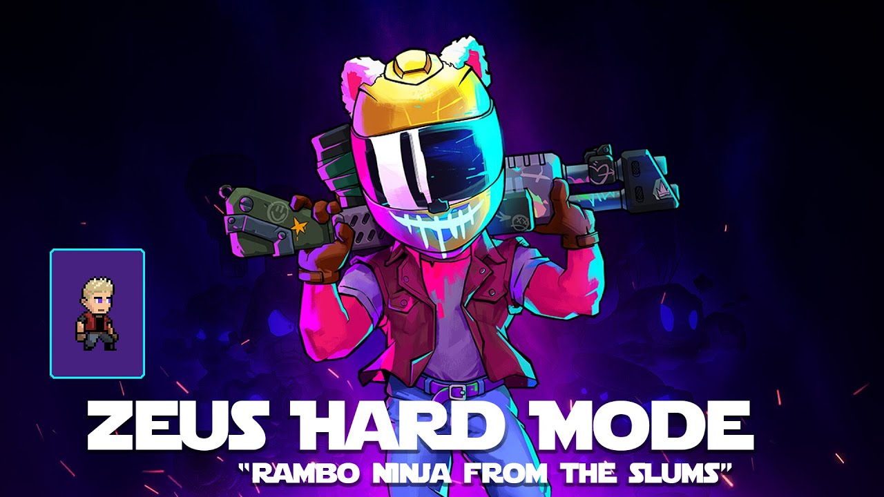 Neon Abyss - Zeus Hard Mode - Rambo Ninja from the slums - YouTube