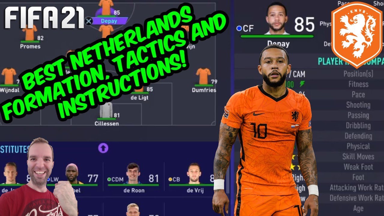 BEST NETHERLANDS Formation, Tactics and Instructions - FIFA 21 TUTORIAL ...