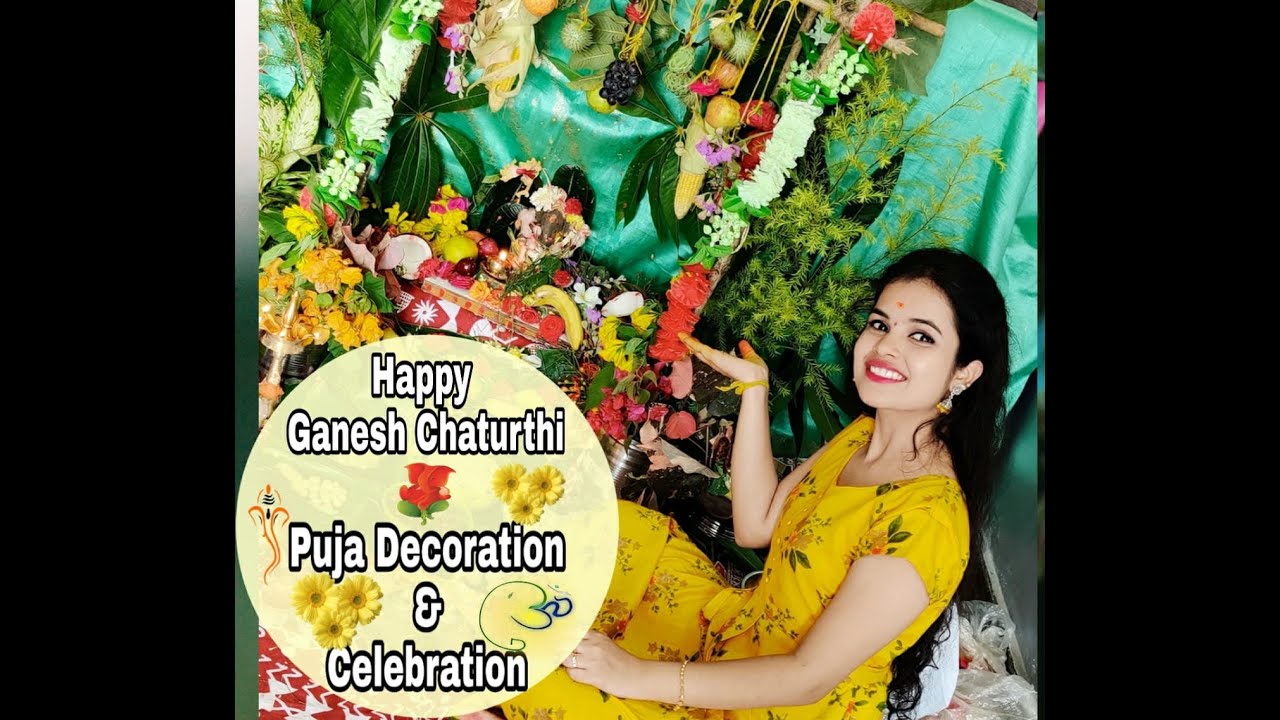 Vinayaka Chavithi Pooja Decoration | DIY | Simplest Way | Ganesha ...