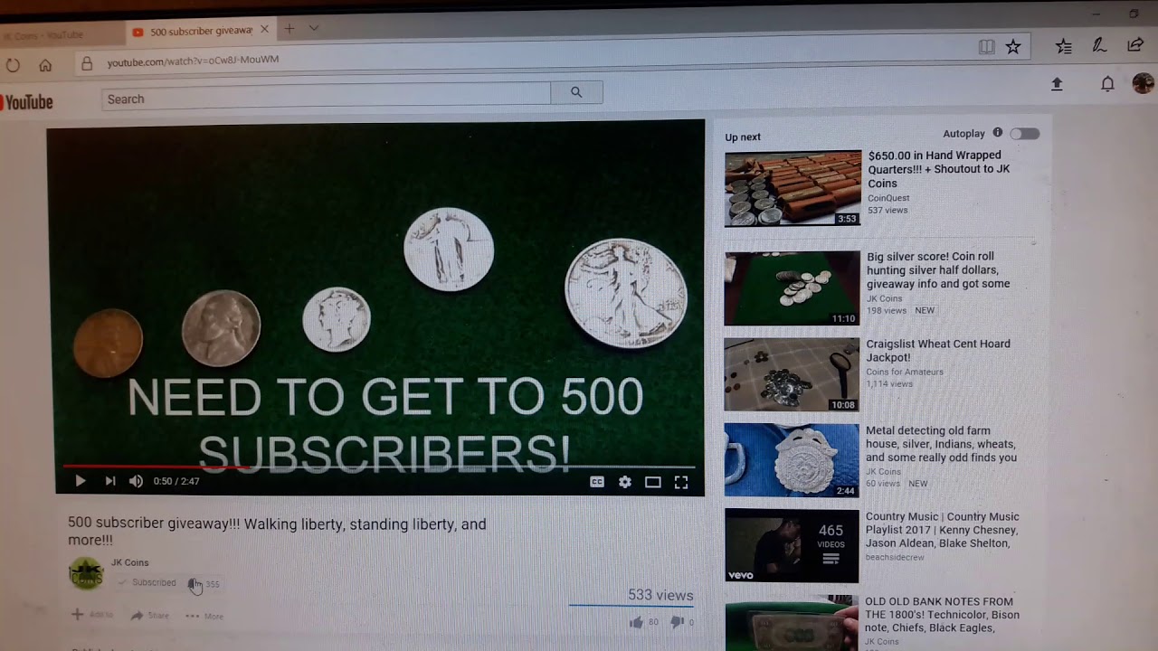 RavenHawk Coins presents JK COINS road to 500 subs giveaway and SHOUT ...
