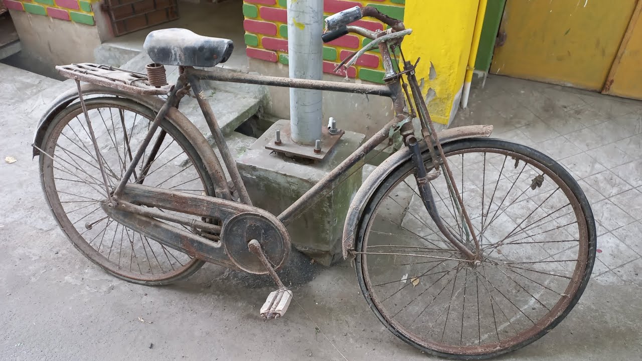 Old railegh cycle full restoration - YouTube