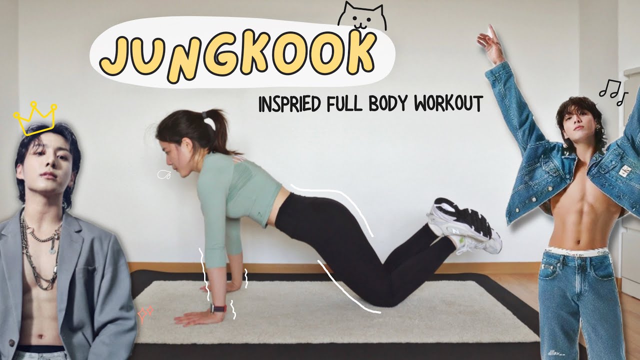 10 min JUNGKOOK/BTS inspired FULL BODY STRENGTH workout (BURN 90 ...