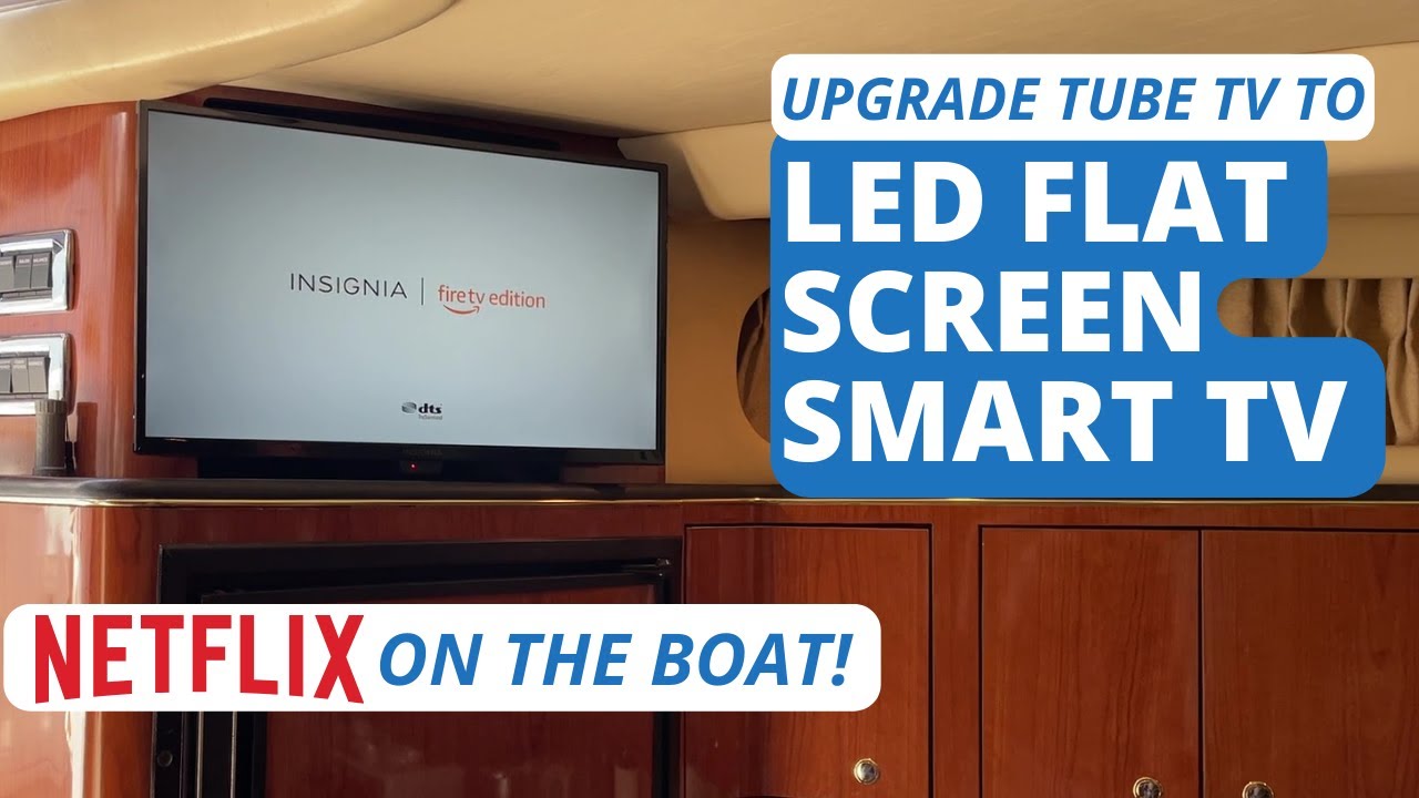 How to Remove Tube TV & Install HD Flat Screen Smart TV on a Sea Ray ...
