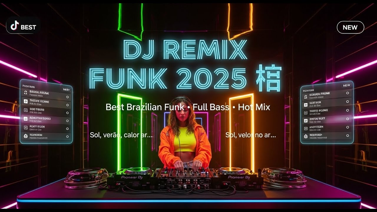 dj remix funk 2025 🔥 electric neon night – viral brazilian funk hits # ...
