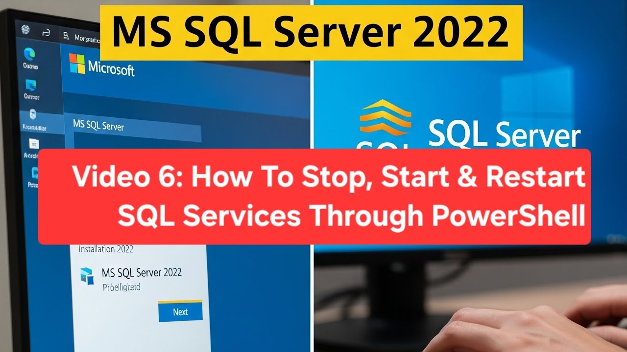 Video 6: How To Stop, Start & Restart SQL Server Services Through ...