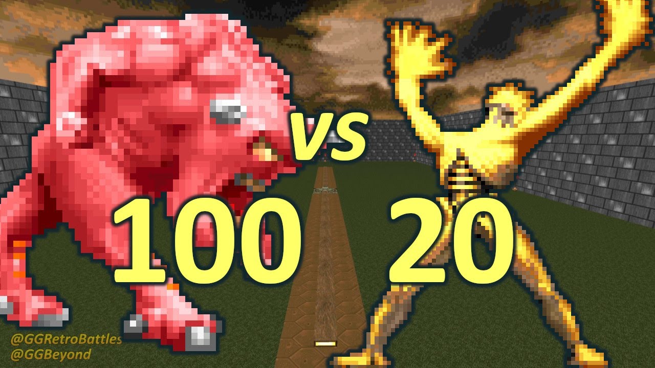 100 Demons vs 20 Arch-viles - Monster Infighting - Doom II Retro ...