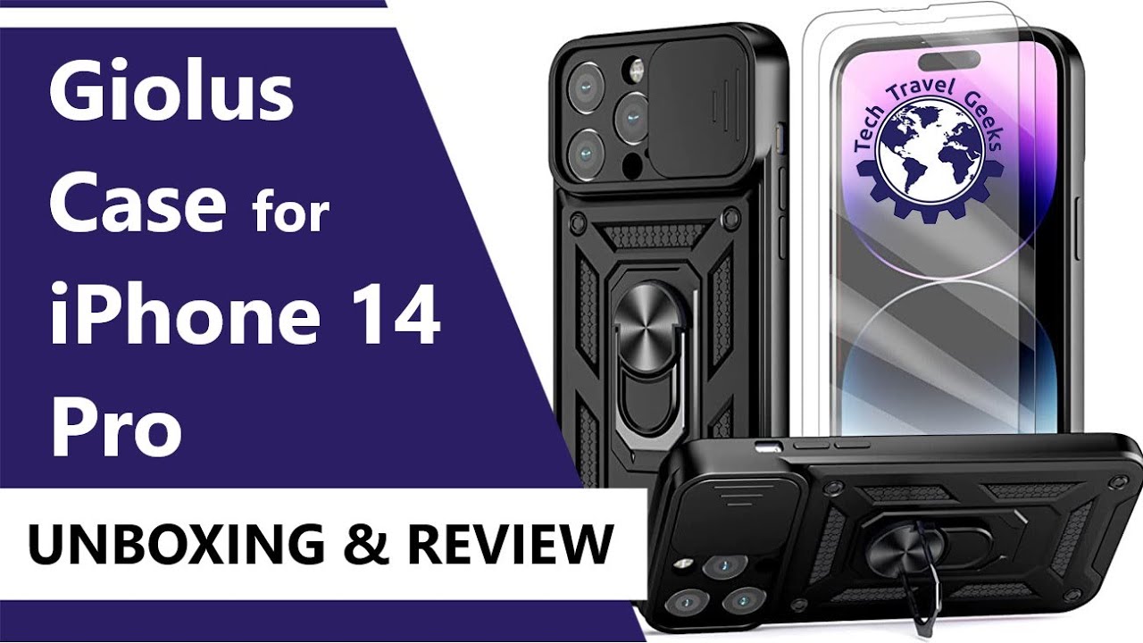 Giolus Case for iPhone 14 Pro with Slide Camera Cover & 2 Pack Screen ...