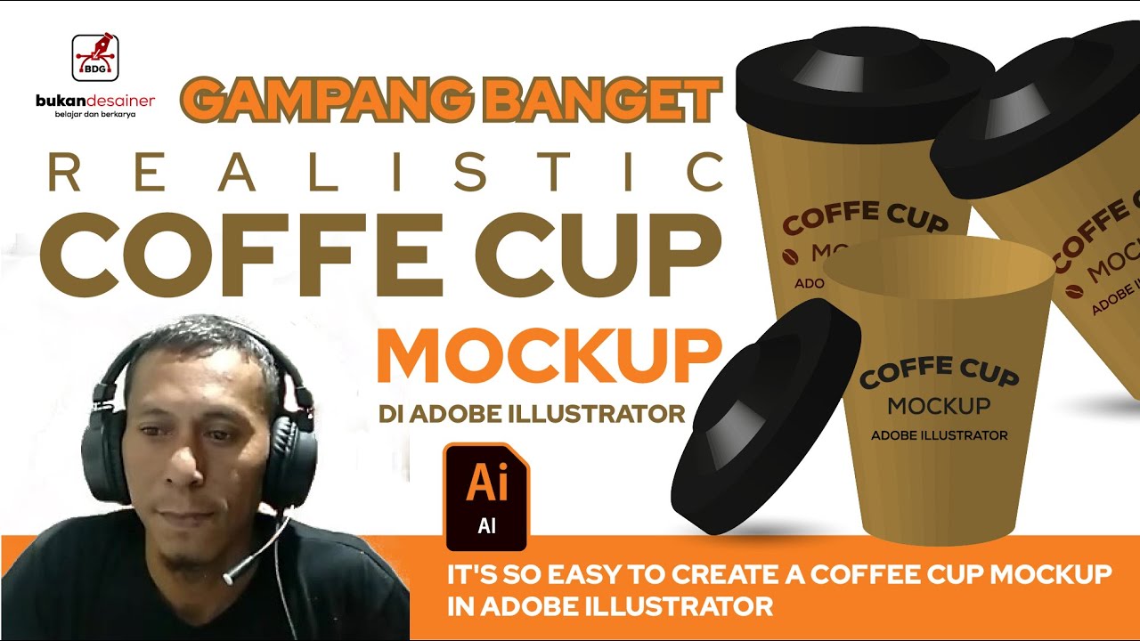 MUDAH BANGET-CARA MEMBUAT REALISTIC COFFE CUP MOCK UP DI ADOBE ...