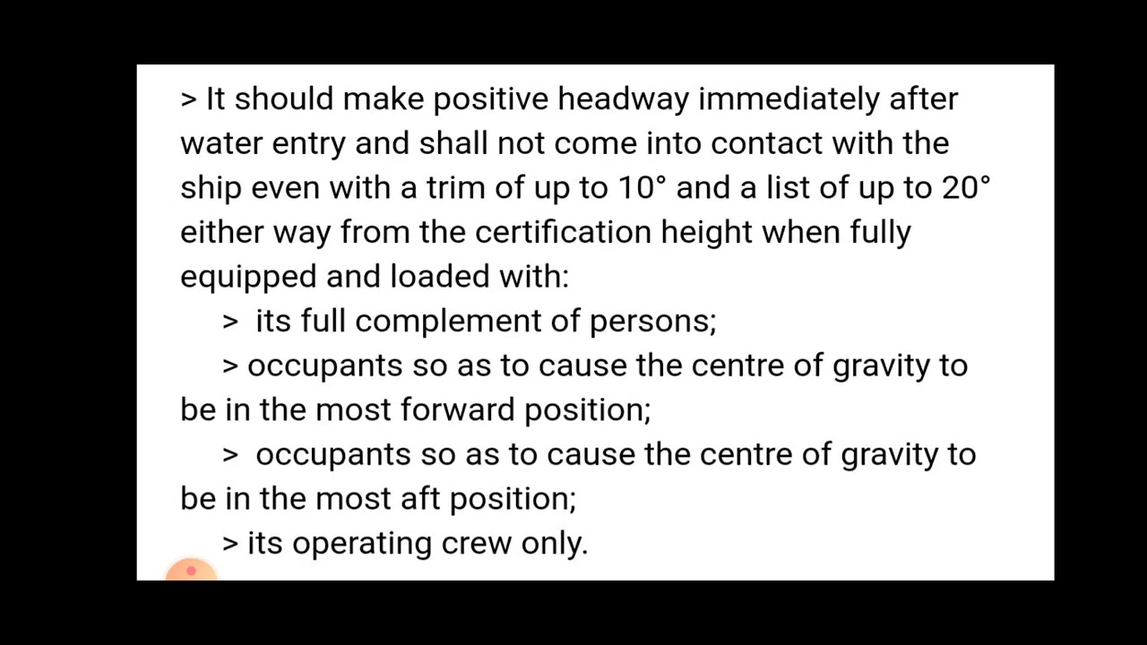 Free fall lifeboat SOLAS requirements - YouTube