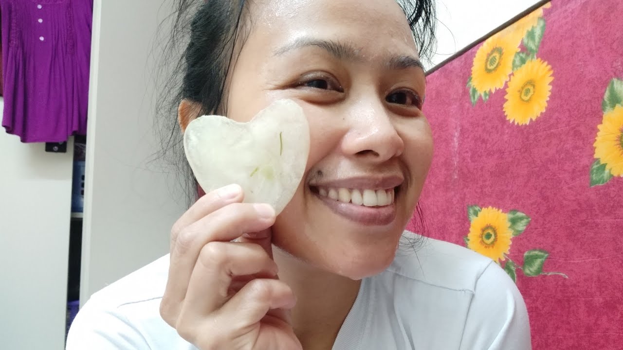 simple lang gawin pure aloe vera ice heart maganda sa Mukha - YouTube