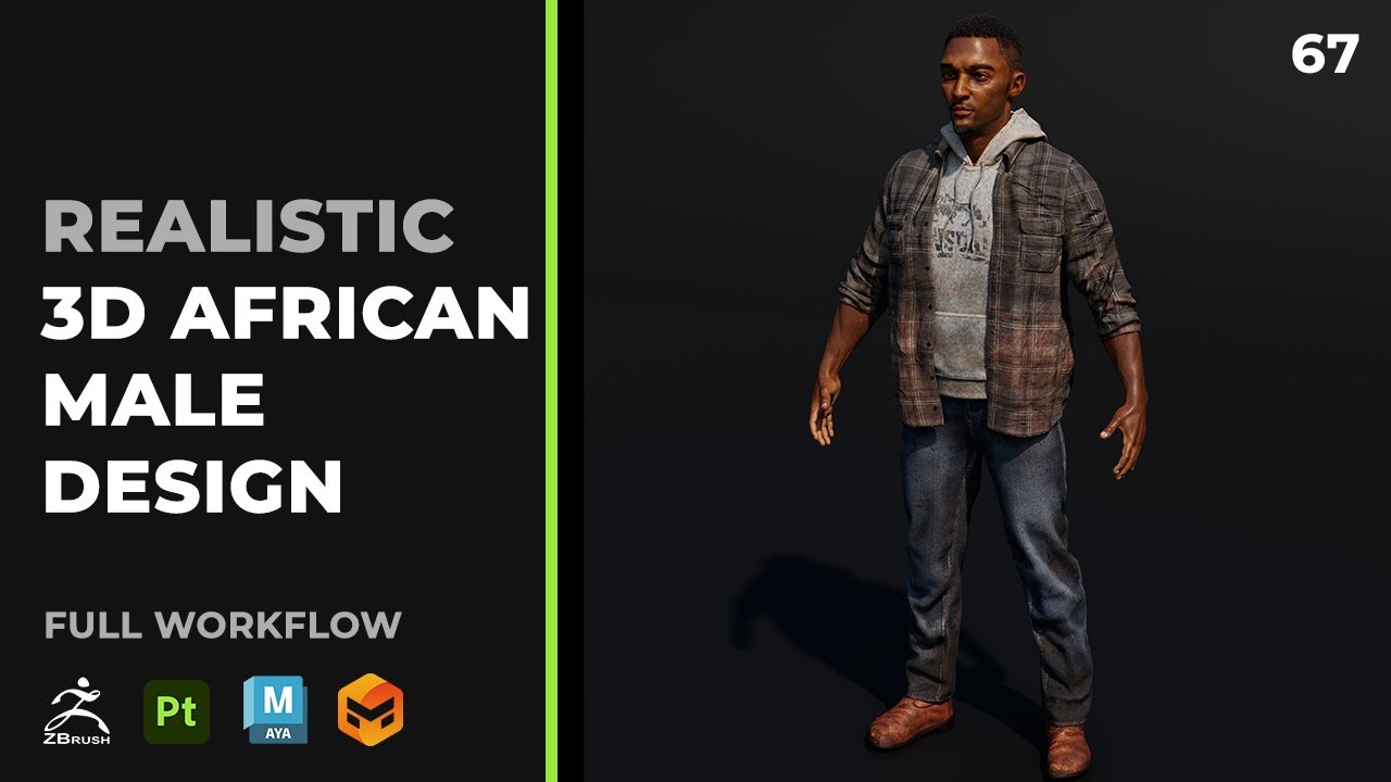 67 ADDING STITCHES TEXTURES IN SUBSTANCE PAINTER REALISTIC 3D AFRICAN ...