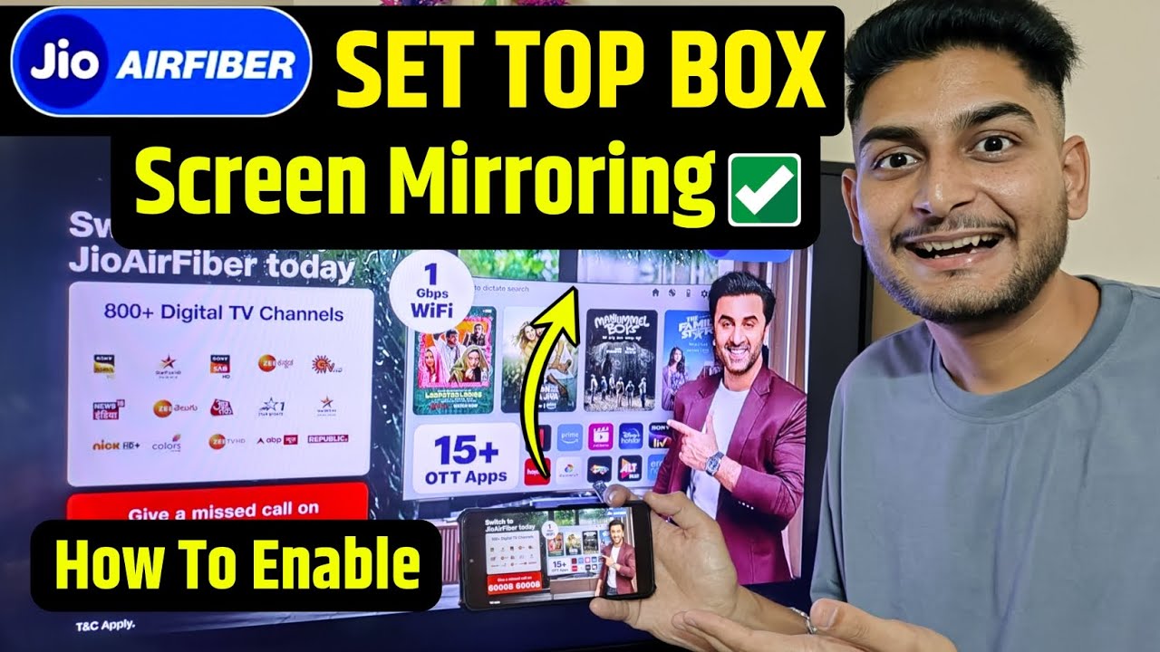 Screen Mirroring Jio Set Top Box Jio Airfiber Users Must Watch How To Screen Cast Jio Stb