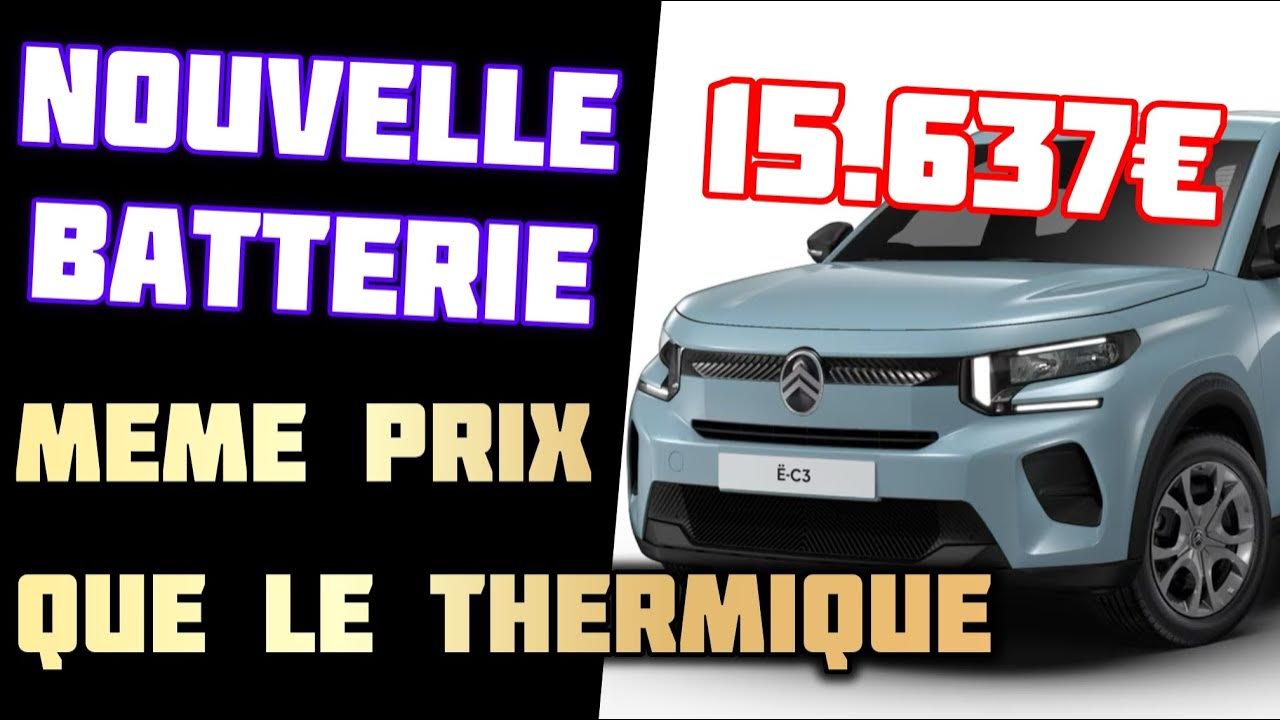 Citroën C3 🇫🇷 Une version électrique au meme prix que le thermique ...