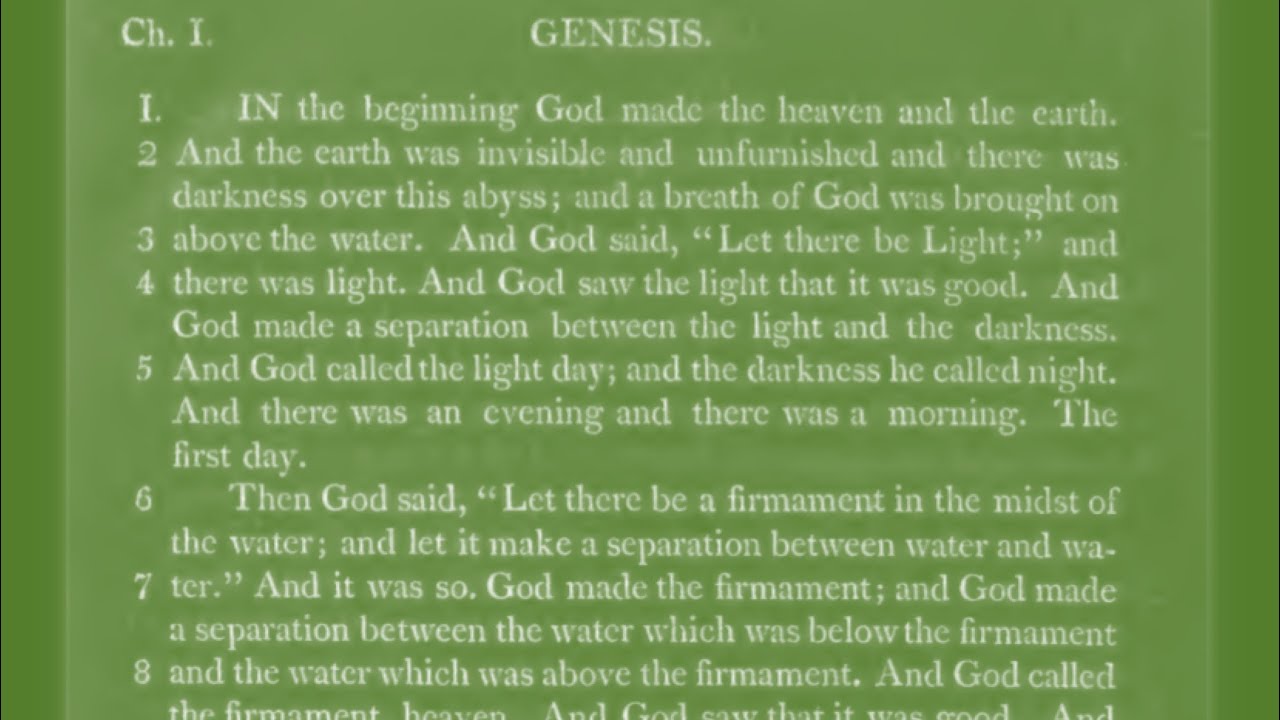 1808 Thomson Septuagint Bible Reading: Genesis 1 - YouTube