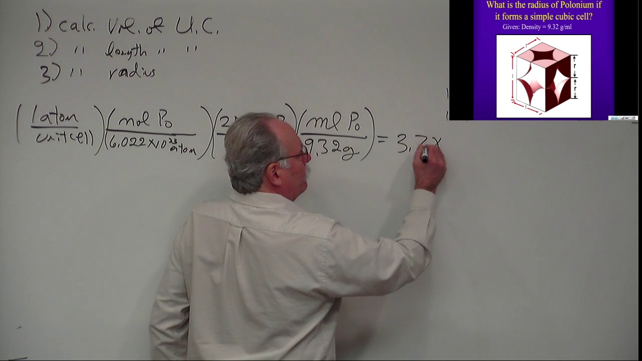Radius of Po in Simple Cubic Cell - YouTube