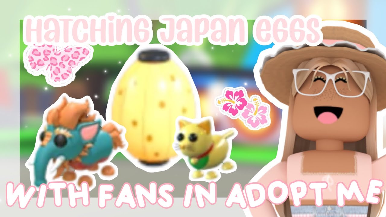Hatching Japan Eggs with fans & friends *GOT LEGENDARY* In Adopt Me|🌺🌈 ...