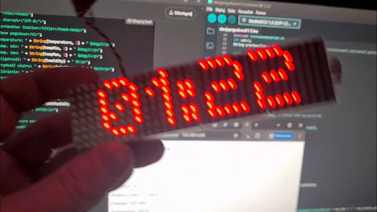 Stacja pogodowa LED NodeMCu ESP8266 Arduino zaprogramowana za pomocą ChatGPT. - YouTube