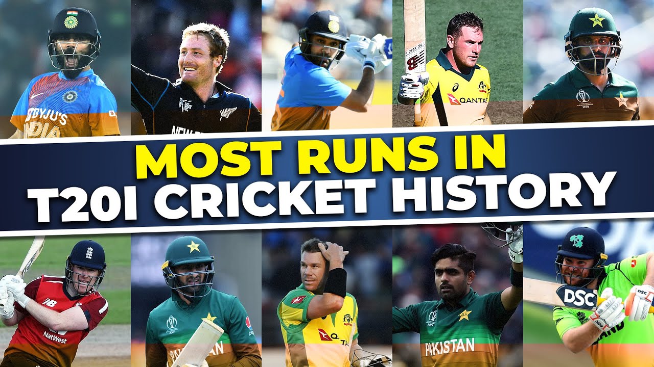 Top 10 Most Runs in T20I Cricket History | Batting Records | T20I ...