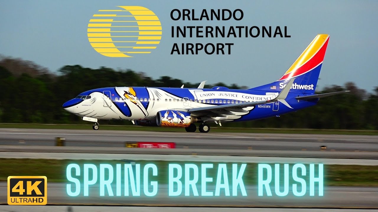 #4K SPRING BREAK PLANESPOTTING 3/10/24 ORLANDO INT'L AIRPORT #aviation ...
