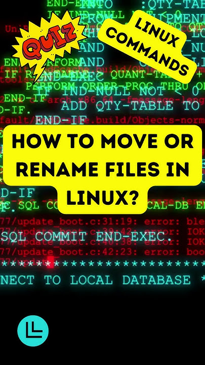 LINUX QUIZ 👉 How to move or rename files in Linux? - YouTube