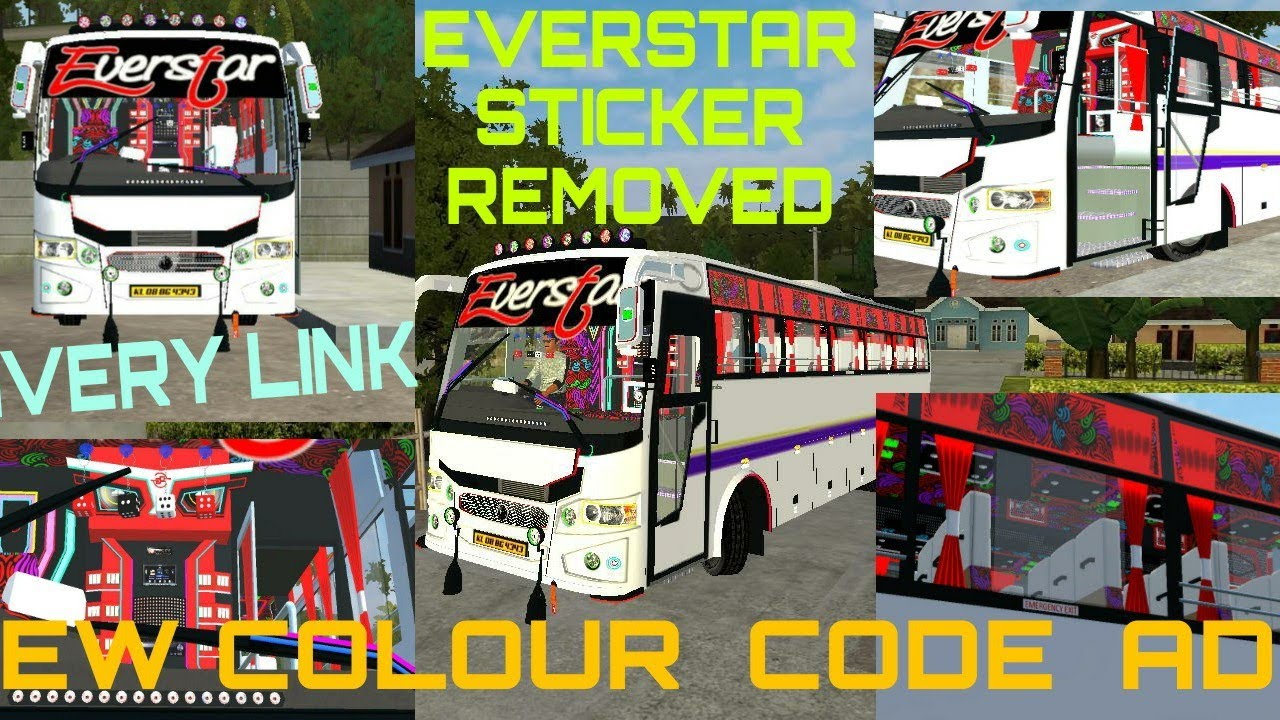 EVERSTAR TURIST BUS STICKER REMOVE AND NEW COLOUR CODE ADD. # ...