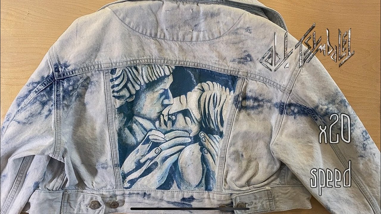 Timelapse / Easy denim jacket customization - YouTube