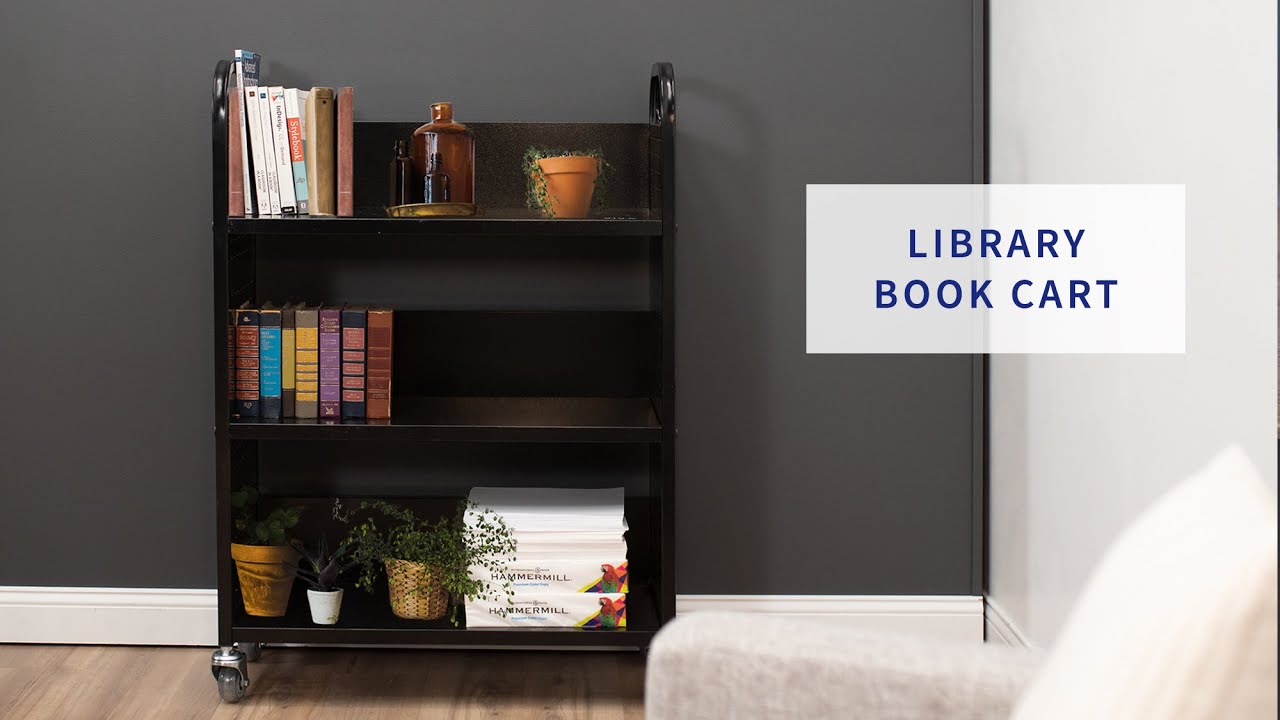 CART-LB01 Library Book Cart by VIVO - YouTube