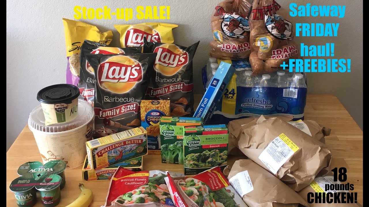 HUGE grocery deal! Friday haul at Safeway. COUPONS + FREEBIES! - YouTube
