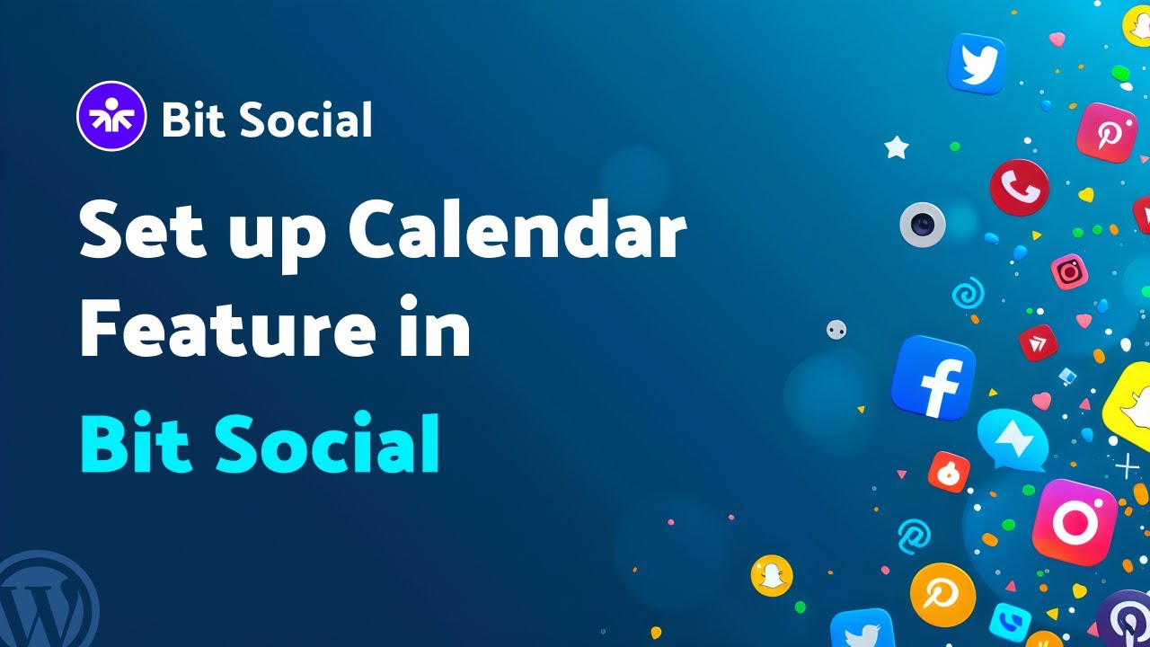 How to Set up Calendar Feature in Bit Social - YouTube