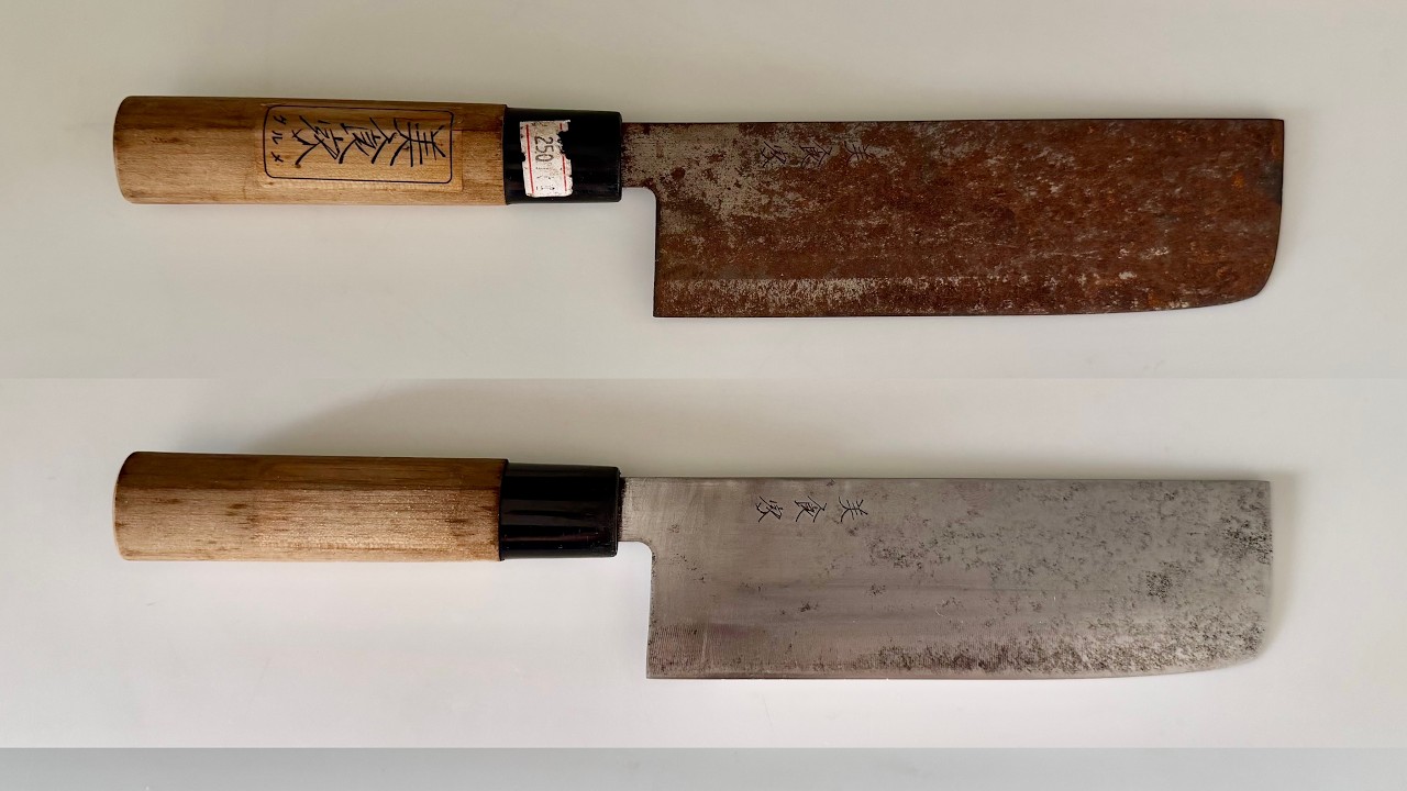Restoring a Rusty Japanese Knife I Bought for $7 | Is It Worth It ...