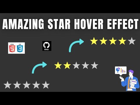 Day-12 web development for beginners amazing star hover effect | start effect using html css ...