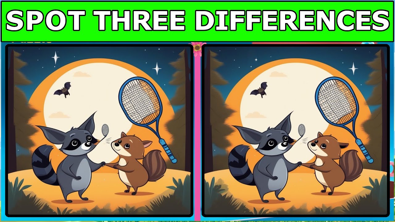 Can You Spot the Three Differences? - Challenging Visual Puzzle Game ...