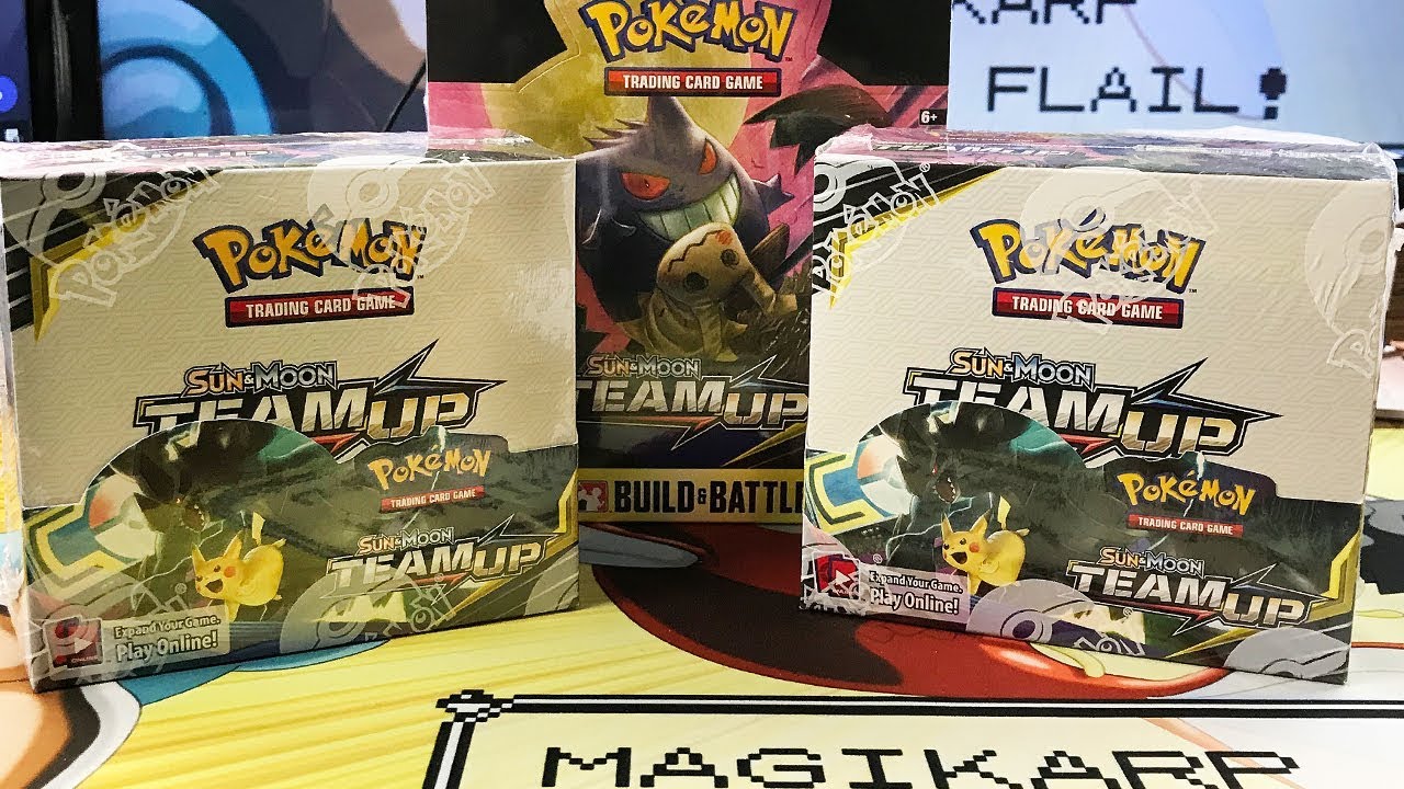 Early Pokemon Team Up Booster Box Opening - YouTube