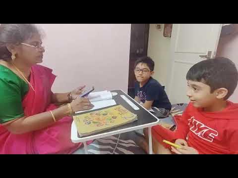 Teaching Tamil to my student who is in who is in 2nd std@Saraswathi Online Home Tutor-Chennai ...