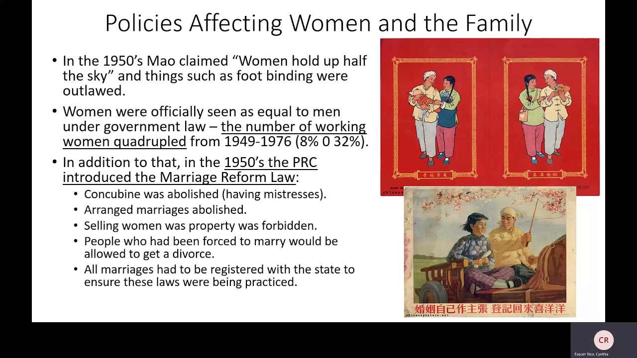 Mao's Economic and Social Policies P2 - Policies on Religion and Women ...