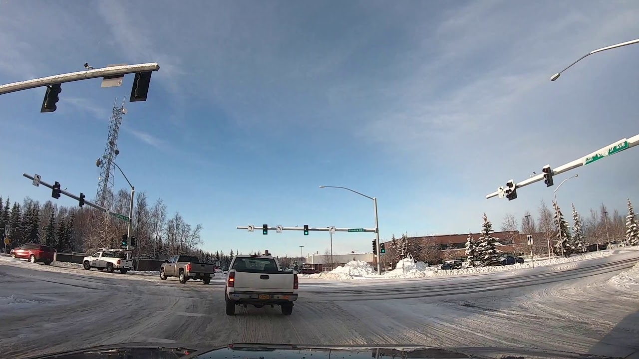 DRIVING IN ANCHORAGE AFTER A SNOWFALL - YouTube