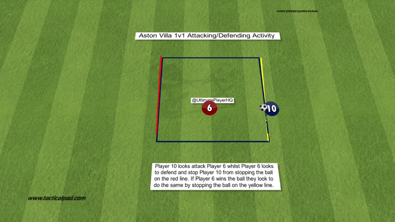 Aston Villa 1v1 Attacking Defending Activity - YouTube