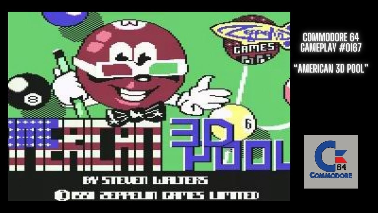 American 3D Pool (Commodore 64 / Gameplay #0167) - YouTube