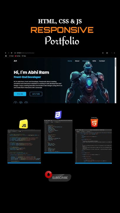Responsive #portfolio #webdesign #responsivewebdesign #html #css #javascript #frontend #ai # ...