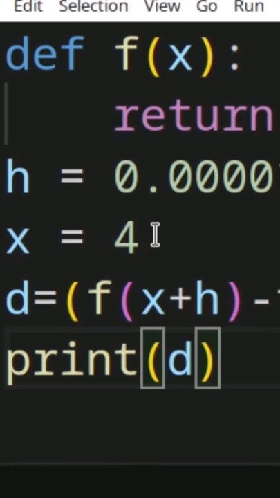Python Derivative Calculator | #python #derivative #programming #math - YouTube