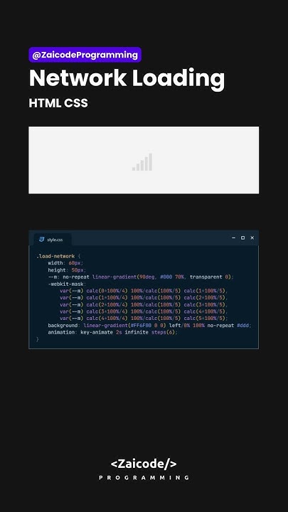Network Loading Html Automobile Css Zaicode Coding Programming Keyframe Style Cssloader