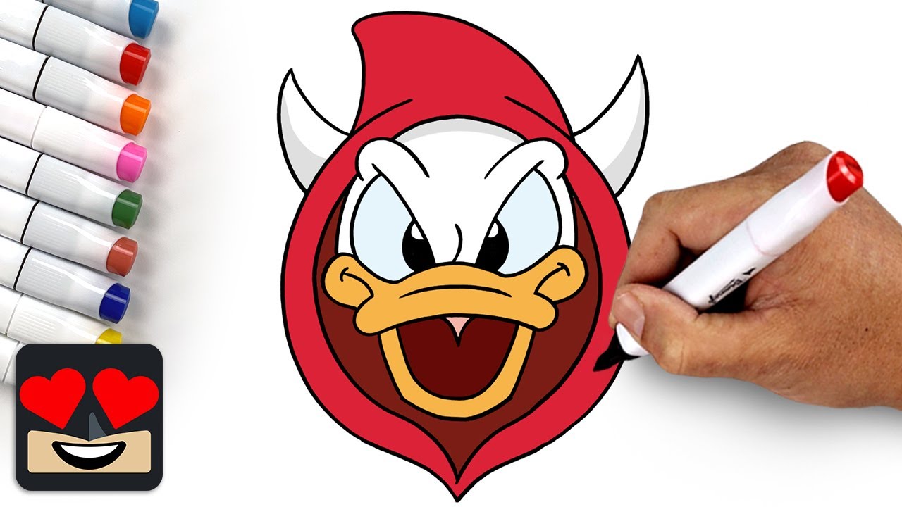 How To Draw Donald Duck Devil - YouTube