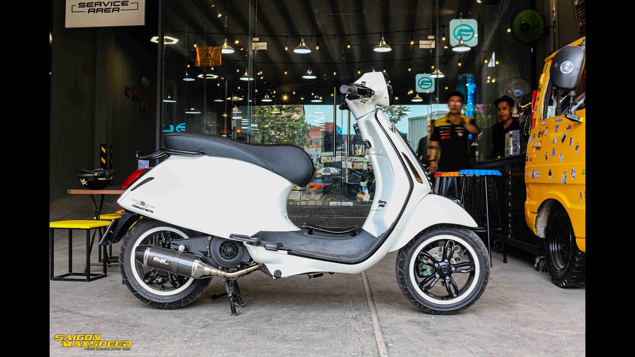 GEM SPEED EXHAUST CS7 CARBON VESPA SPRINT 125-150 | SAIGON MAXSPEED ...