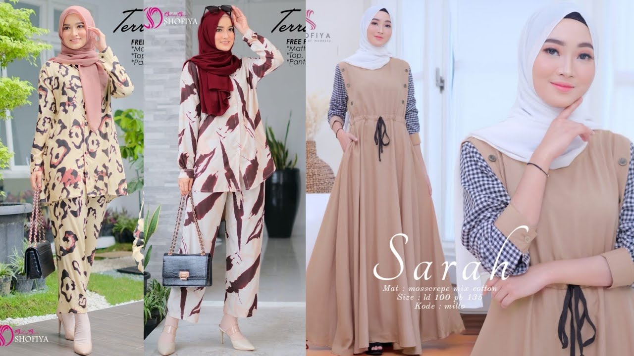 Setelan one set model simple | Model baju gamis terbaru 2021 remaja dan ...